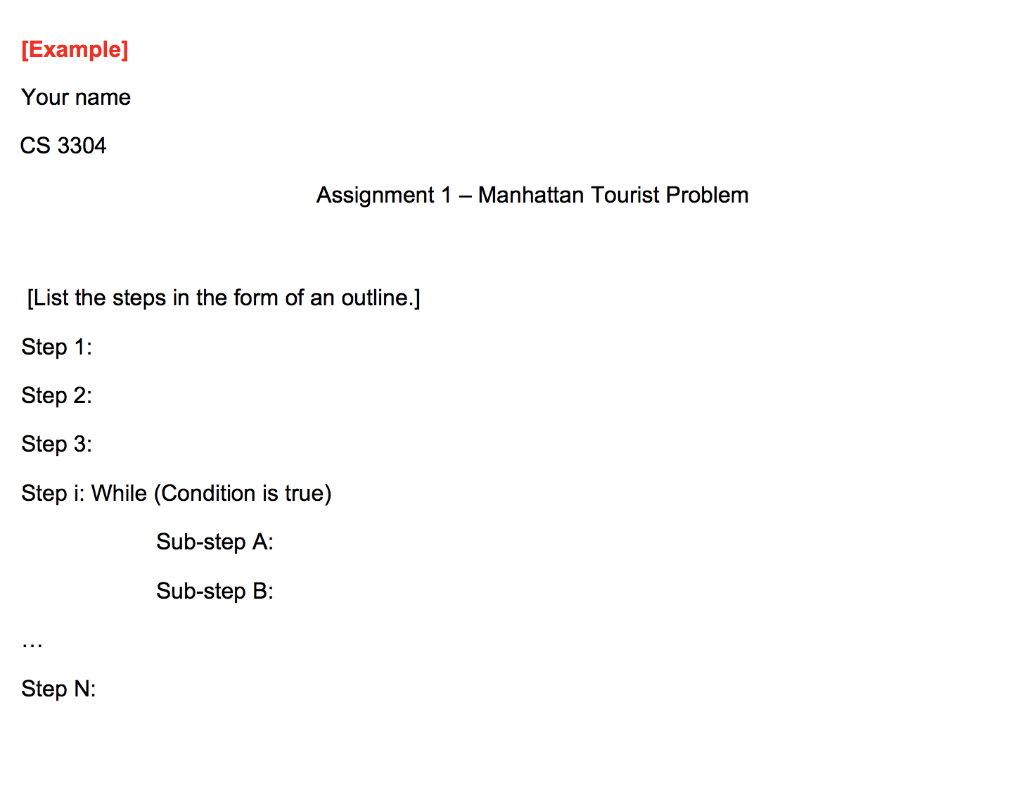 Solved Assignment 1 - Manhattan Tourist Problem | Chegg.com
