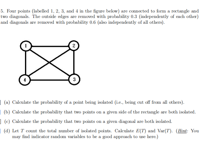 Solved 5. Four points (labelled 1, 2, 3, and 4 in the figure | Chegg.com