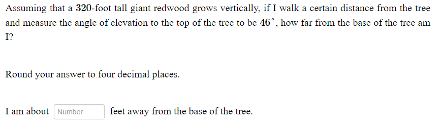 Solved Assuming that a 320 -foot tall giant redwood grows | Chegg.com