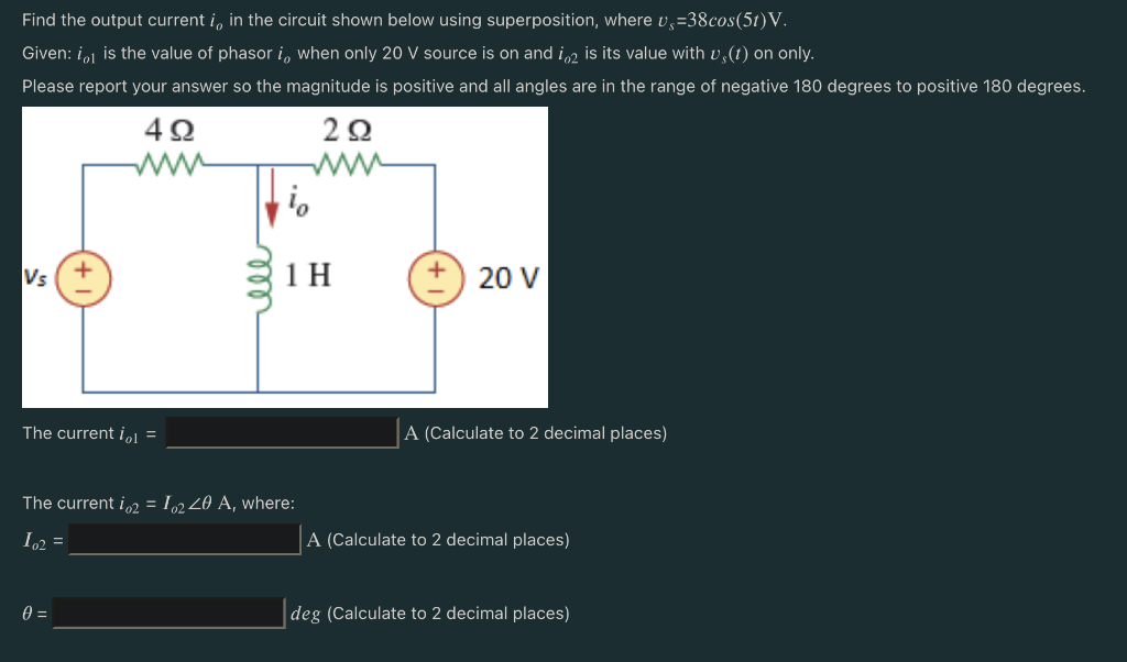 Solved Find the output current i0 in the circuit shown below | Chegg.com