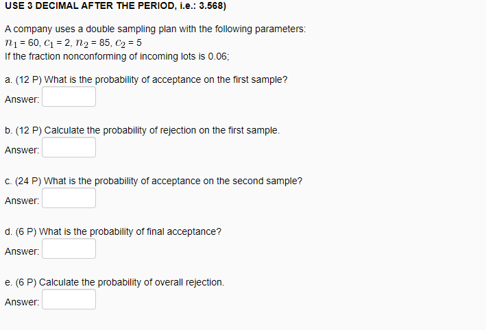 Solved n1=60,c1=2,n2=85,c2=5 If the fraction nonconforming | Chegg.com