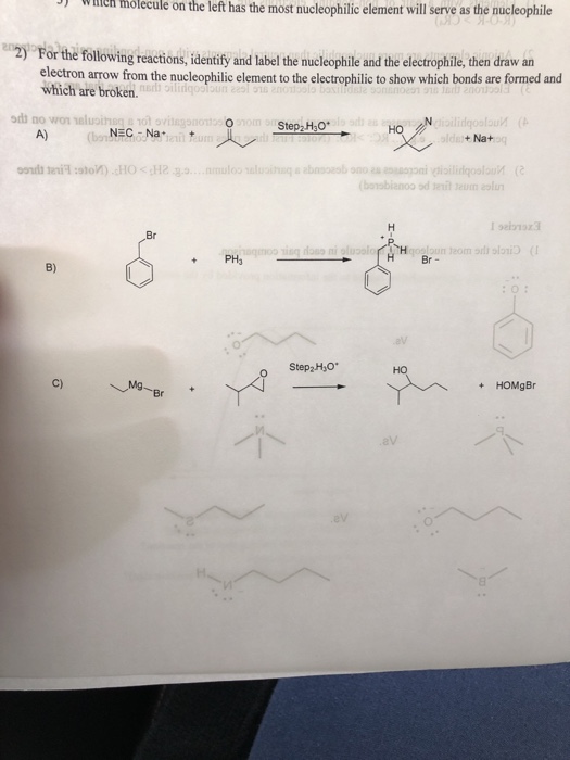 Solved ich molecule on the left has the most nucleophilic | Chegg.com