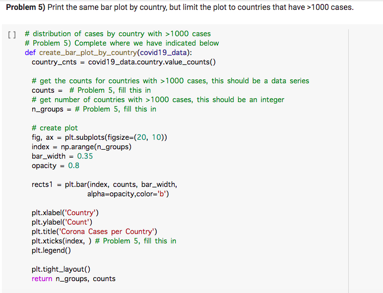 Solved Problem 1) • Write a function named rows_and_columns | Chegg.com