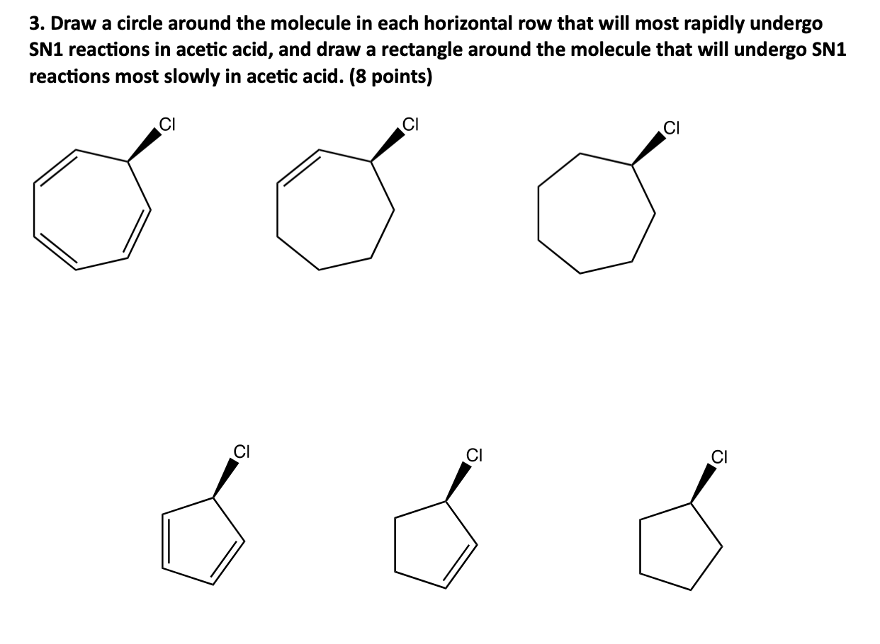 Solved 3. Draw a circle around the molecule in each | Chegg.com