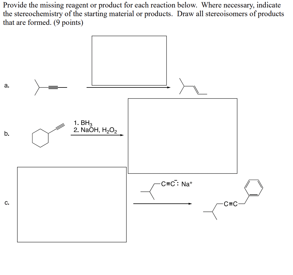 Solved Provide the missing reagent or product for each | Chegg.com