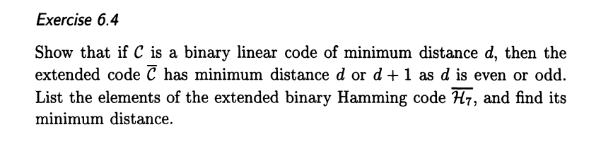 = Hy = {0000000, 1110000, 1001100, 0101010, | Chegg.com