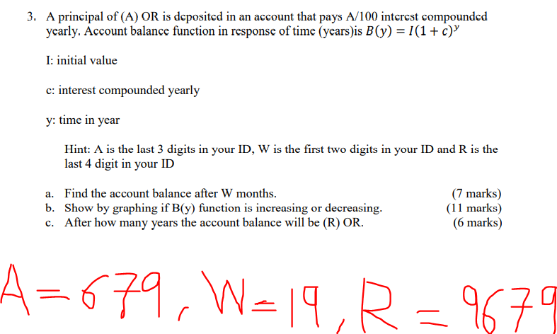 Solved 3. A principal of (A) OR is deposited in an account | Chegg.com