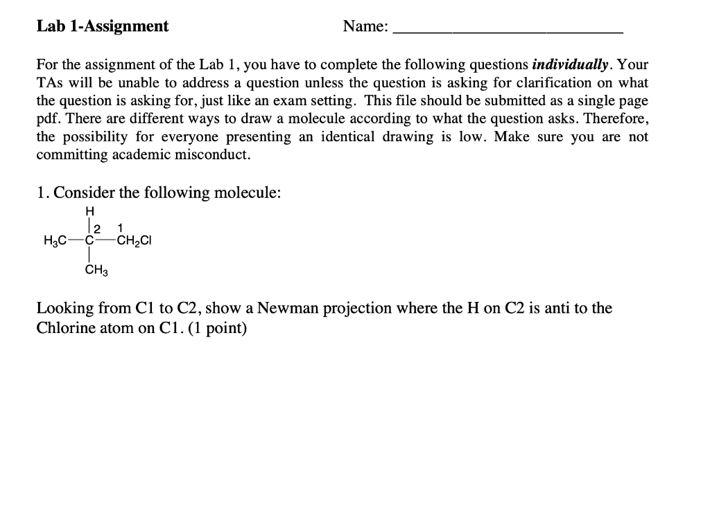 Solved Lab 1-Assignment Name: For the assignment of the Lab | Chegg.com