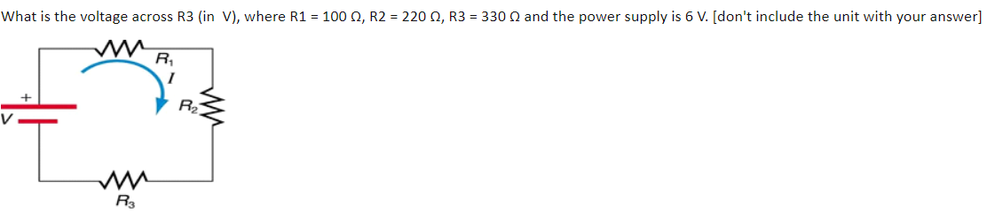 Solved What is the voltage across R3 (in V), where R1 = 100 | Chegg.com