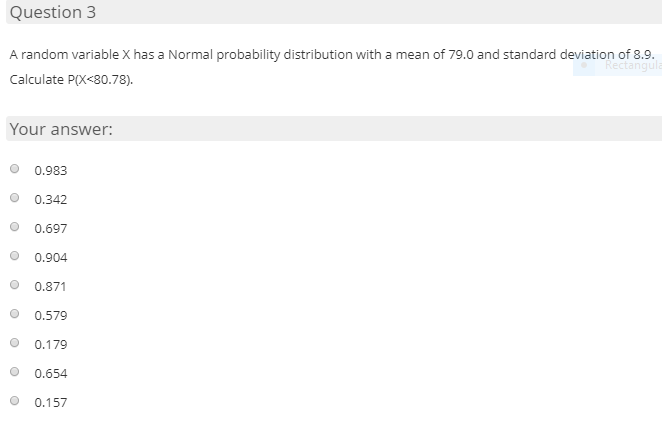 Solved Question 3 A random variable X has a Normal | Chegg.com