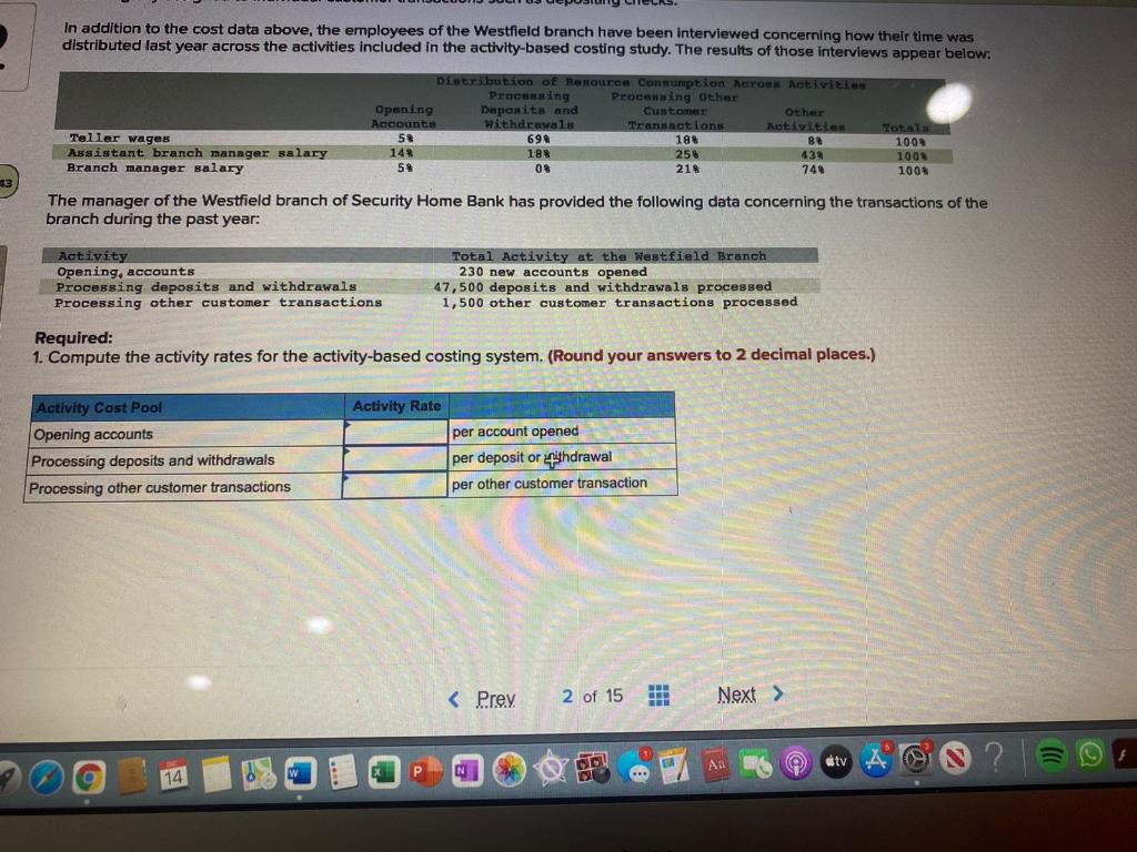 Solved Exercise 7-8 (Algo) Computing and Interpreting | Chegg.com