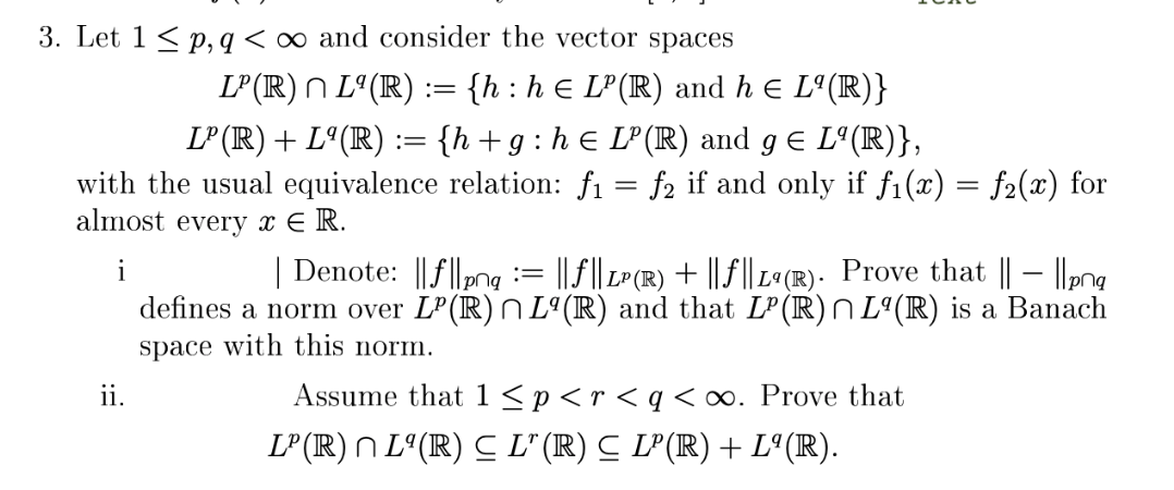 3. Let 1 ≤ p, q