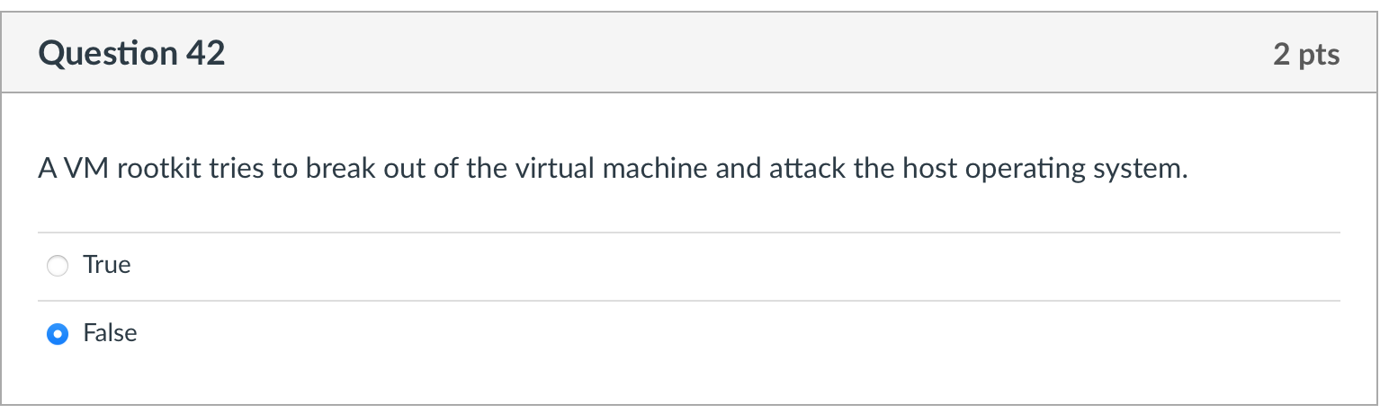 Solved A VM rootkit tries to break out of the virtual | Chegg.com