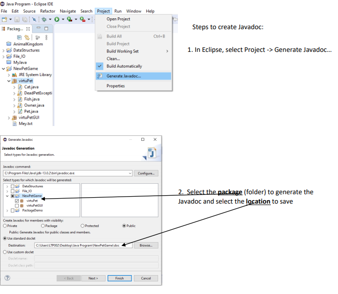 The complete codes for the pet class is | Chegg.com