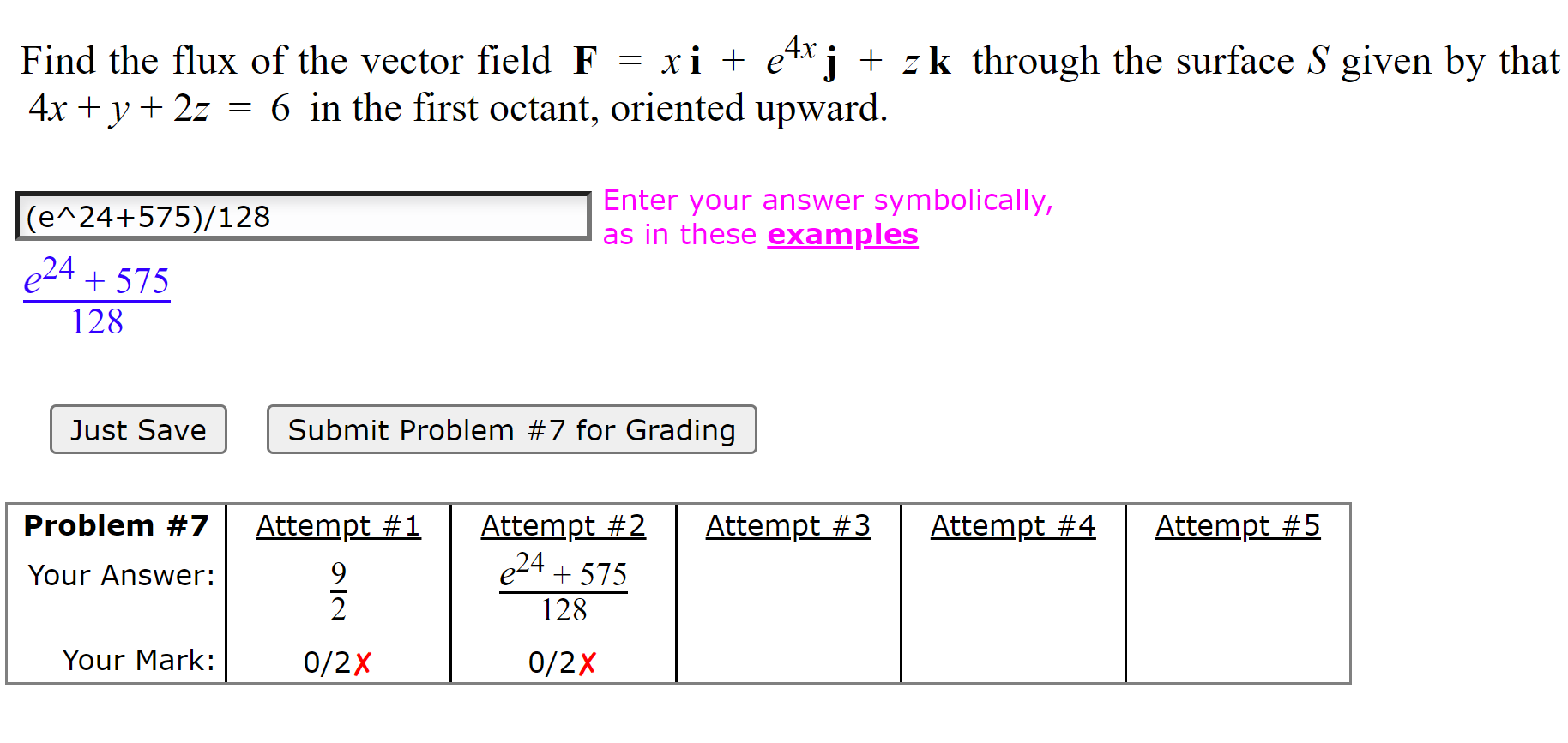 Solved Find the flux of the vector field F=xi+e4xj+zk | Chegg.com