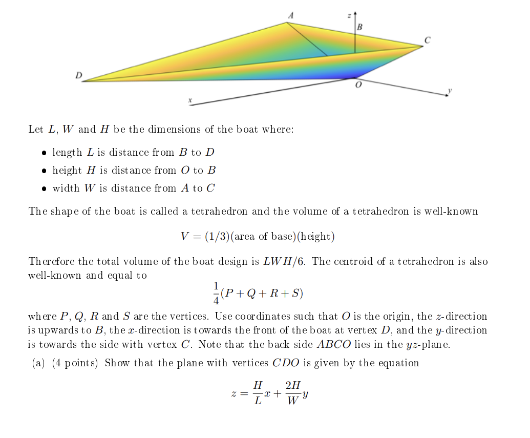 b) The engineers require that the boat is submerged | Chegg.com