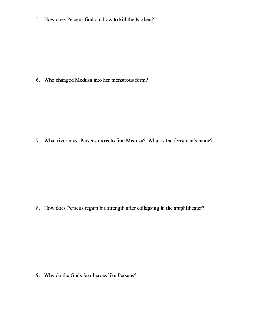 WS #1 for Clash of the Titans (film, 1981) TYPE FIRST | Chegg.com