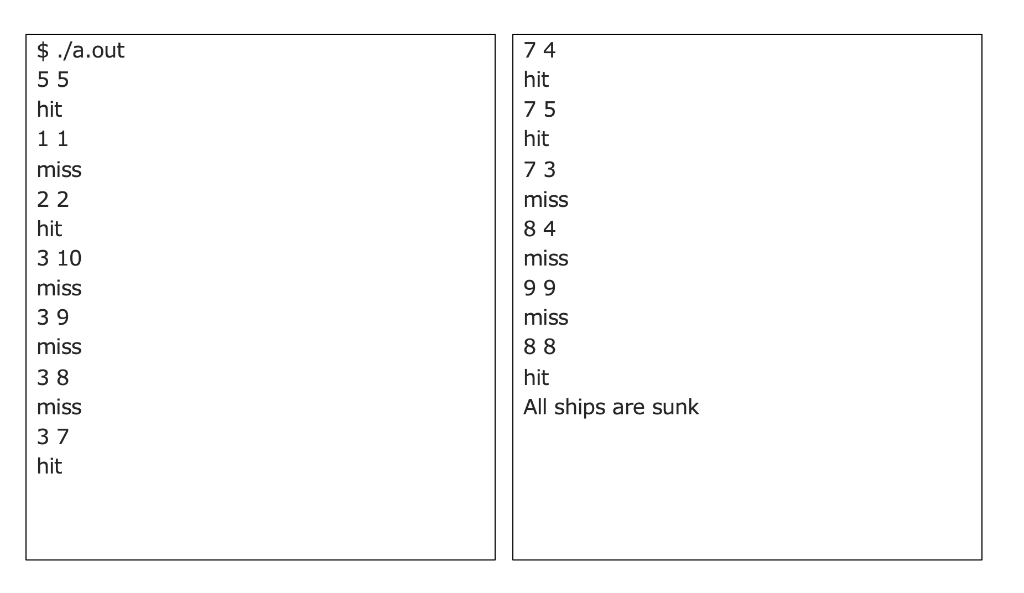 Solved Make a C program of the Battleship game. Extend the | Chegg.com
