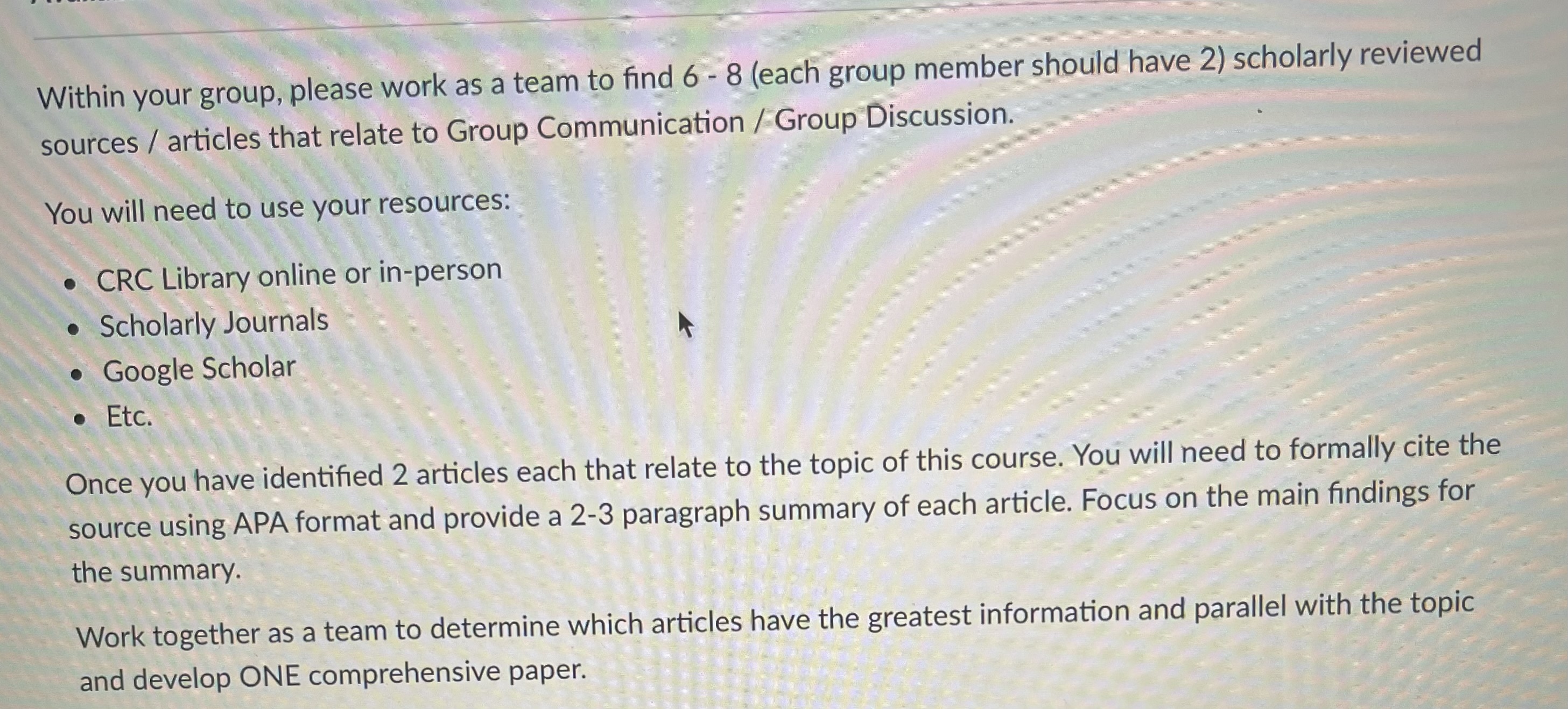 Within your group, please work as a team to find | Chegg.com