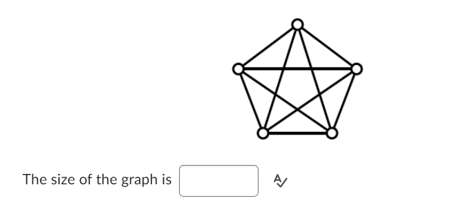 Solved The size of the graph is A | Chegg.com
