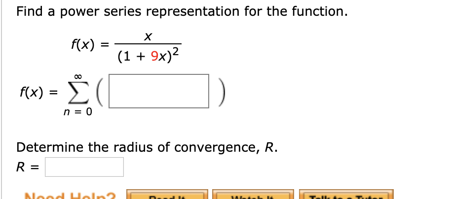 Solved Find a power series representation for the function. | Chegg.com