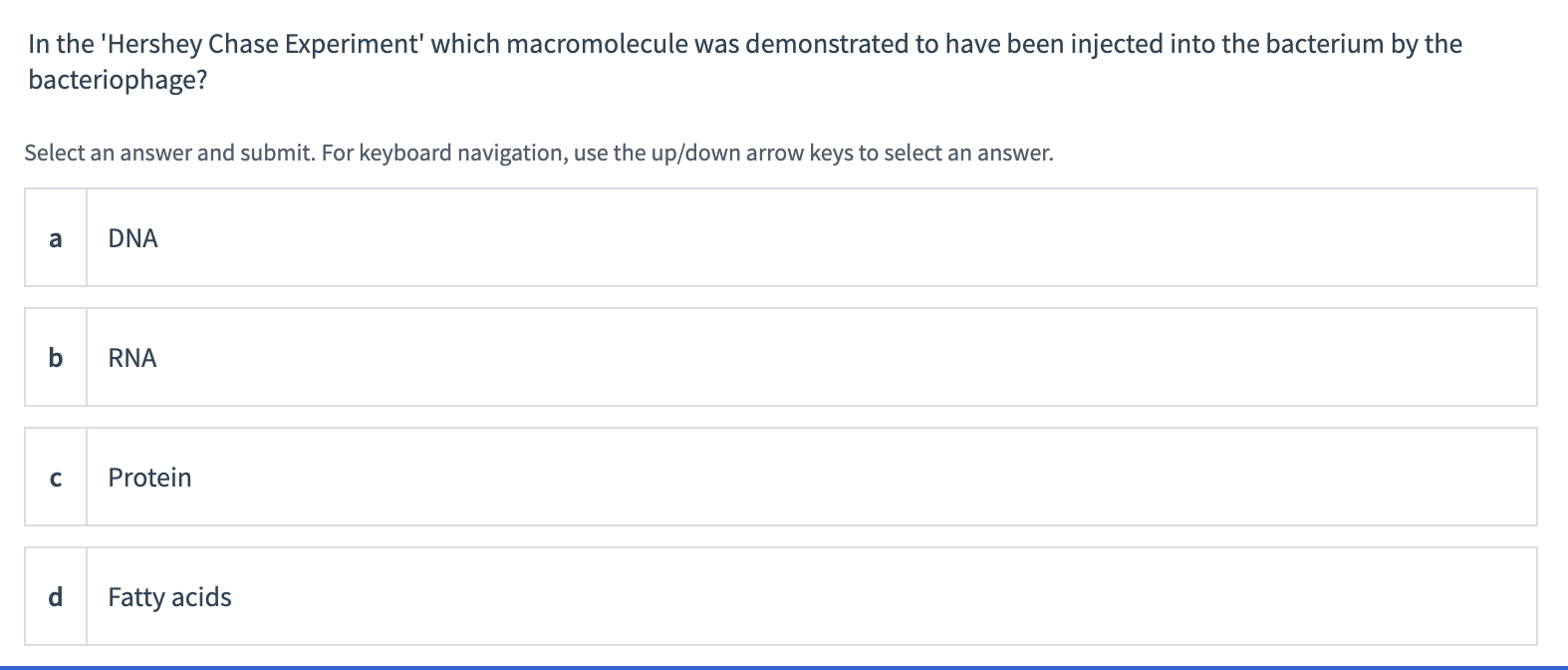 Solved In the 'Hershey Chase Experiment' which macromolecule | Chegg.com