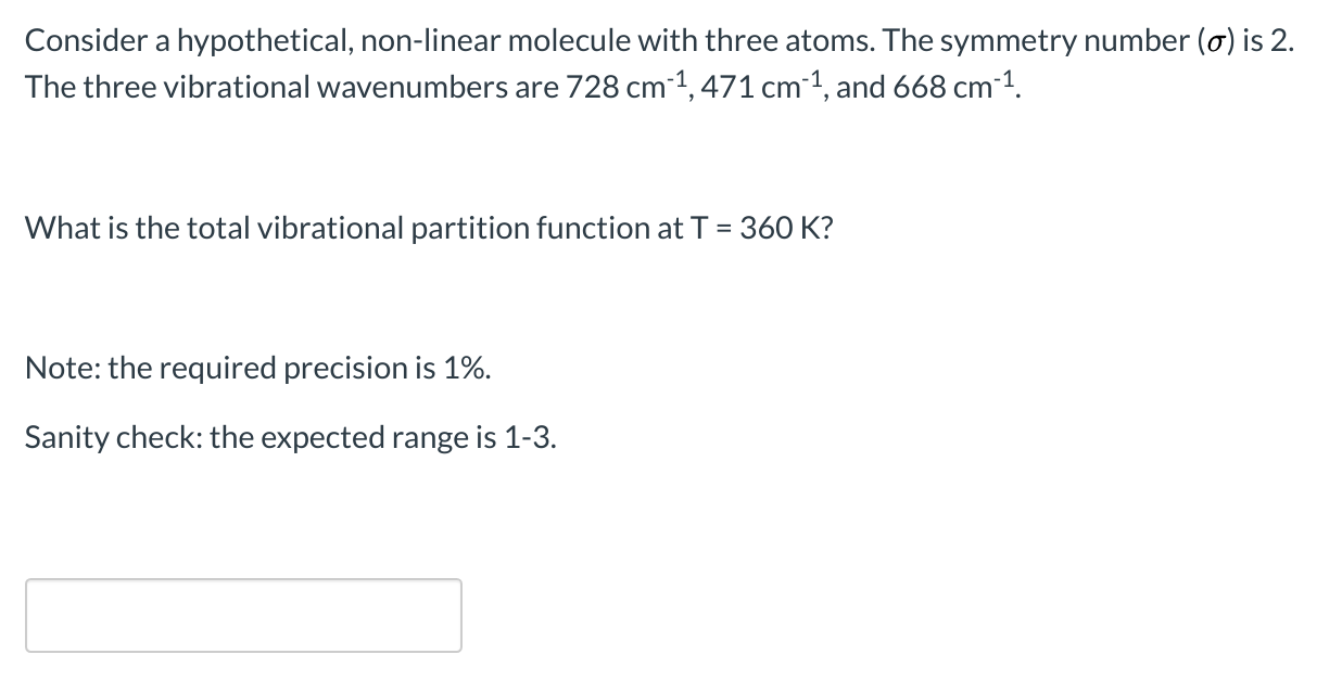 Consider a hypothetical, non-linear molecule with | Chegg.com