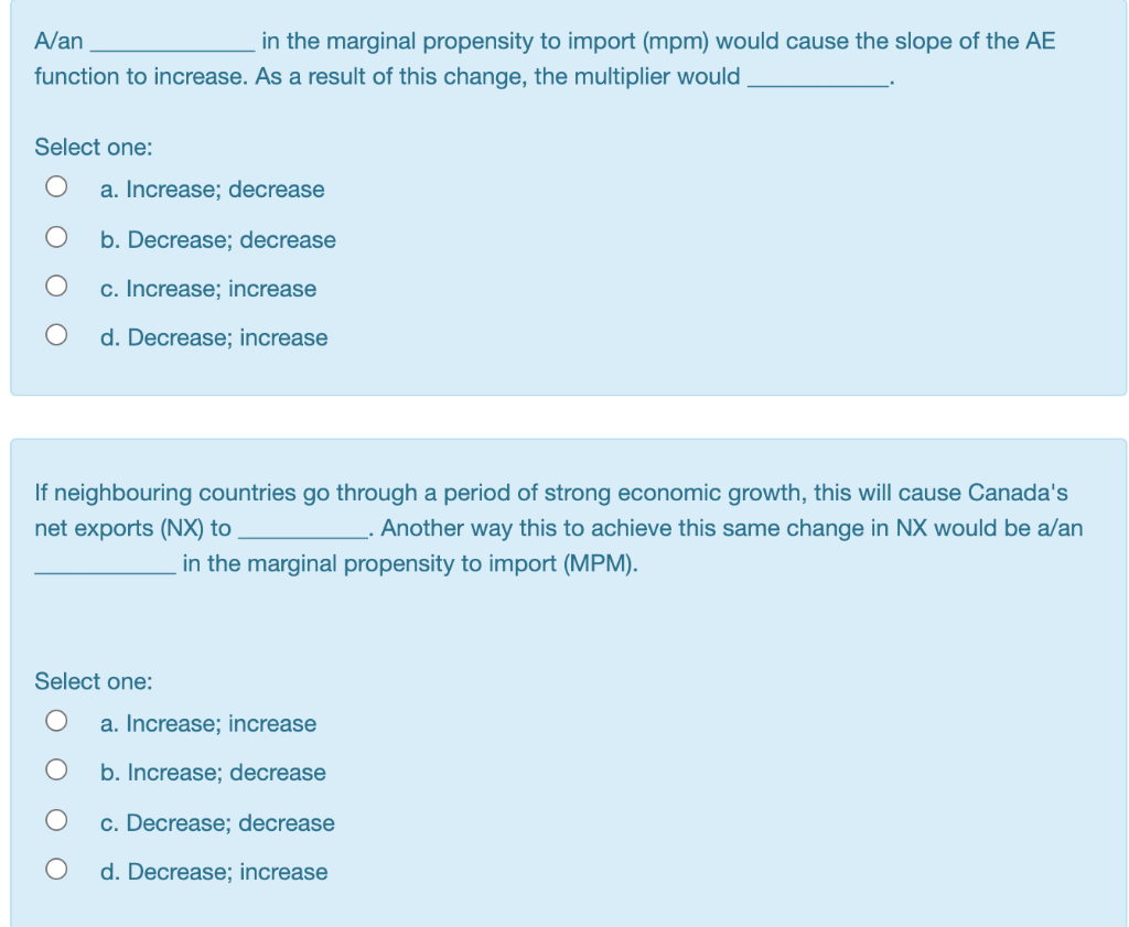 Solved Alan in the marginal propensity to import (mpm) would | Chegg.com