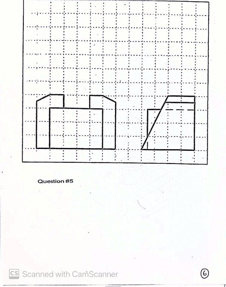 Solved 4. Multiview drawing (drawn freehand): (a) On page 5, | Chegg.com
