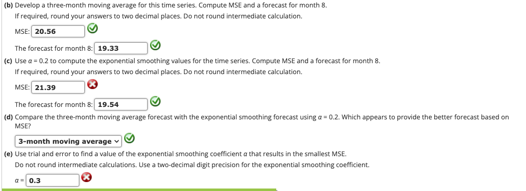 Solved (b) Develop a three-month moving average for this | Chegg.com
