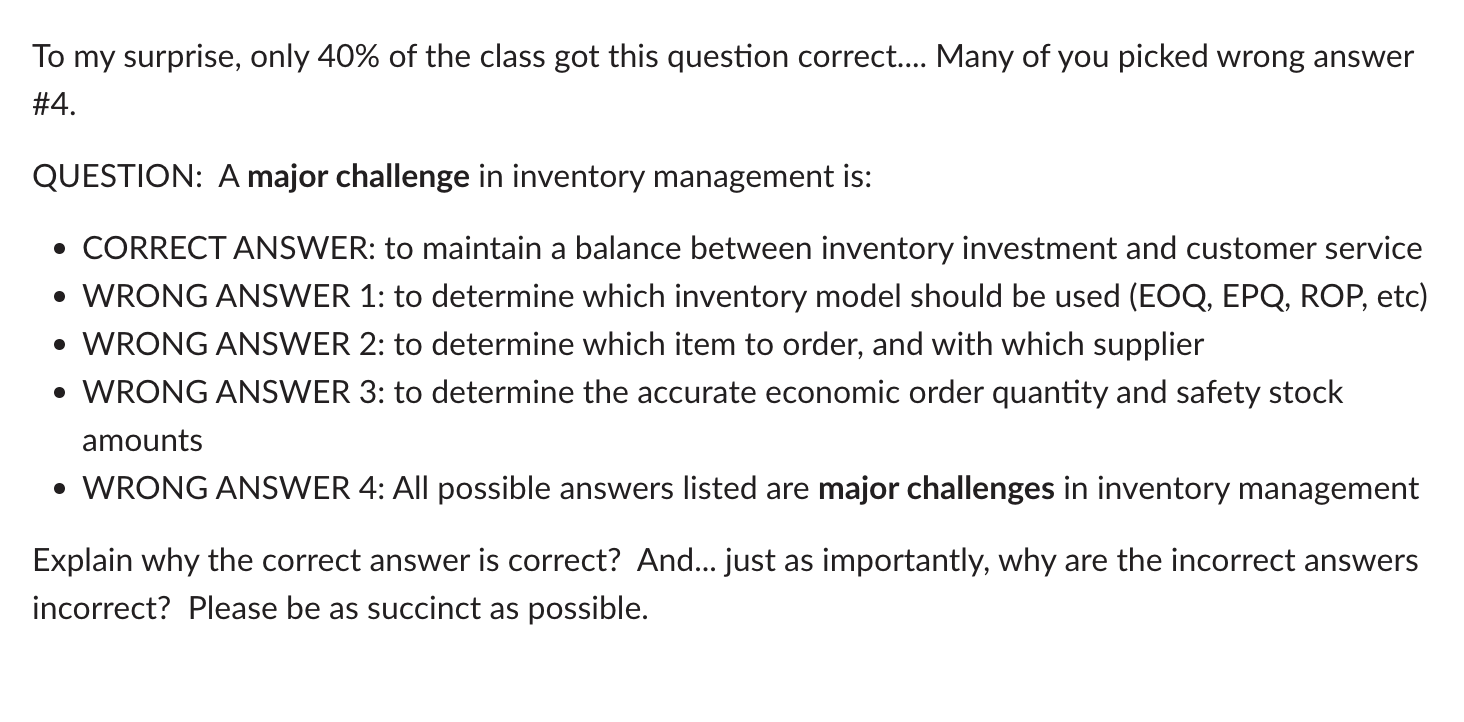 Solved To my surprise, only 40% of the class got this | Chegg.com