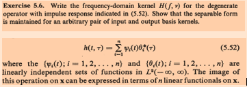Solved Exercise 5.6. Write the frequency-domain kernel | Chegg.com