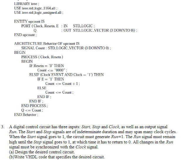 Solved Library Ieee Use Ieeestdlogic1164all Use 