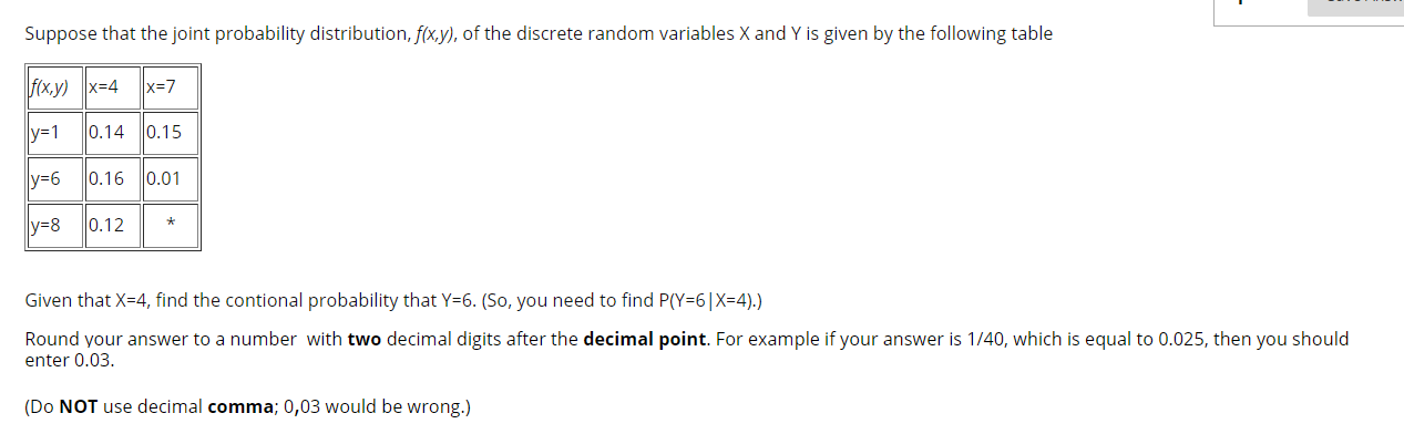 Solved Suppose that the joint probability distribution, | Chegg.com