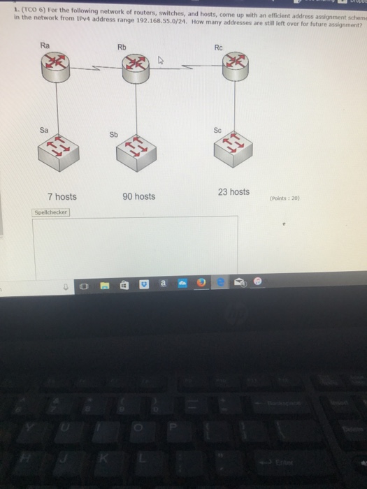 Solved for the following network of routers, switches, and | Chegg.com