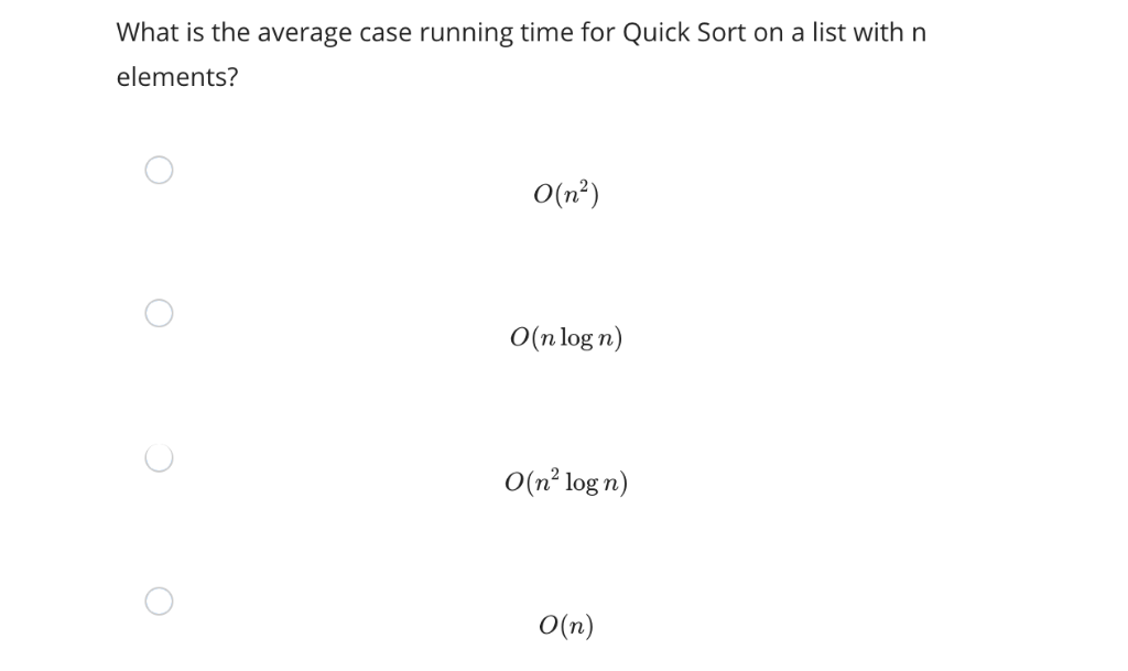 Solved What is the worst case running time for Bubble Sort | Chegg.com