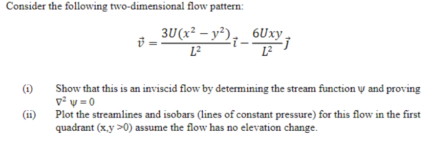 Solved Consider the following two-dimensional flow pattern: | Chegg.com