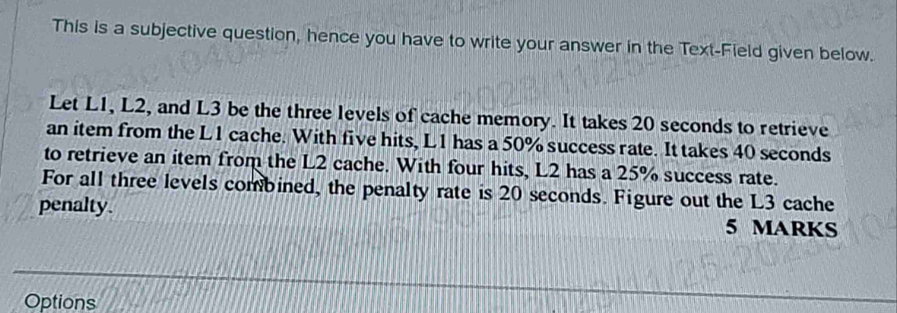 Solved Let L1, ﻿L2, ﻿and L3 ﻿be the three levels of cache | Chegg.com