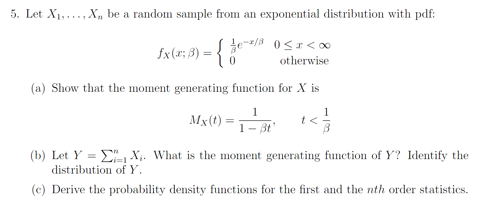 Solved Let X1,…,Xn be a random sample from an exponential | Chegg.com