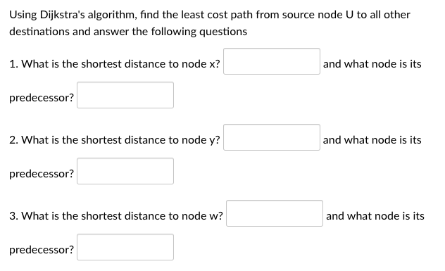 Using Dijkstra's algorithm, find the least cost path | Chegg.com