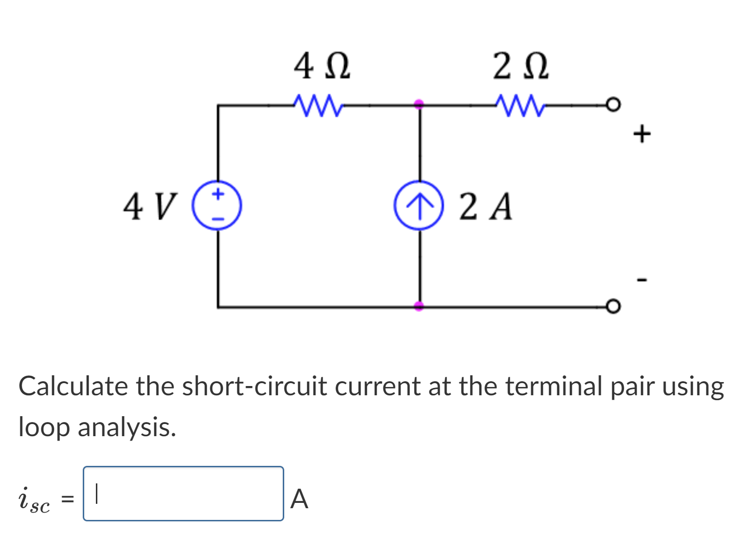 Solved Calculate the short-circuit current at the terminal | Chegg.com Solved Calculate the short-circuit current at the terminal | Chegg.com