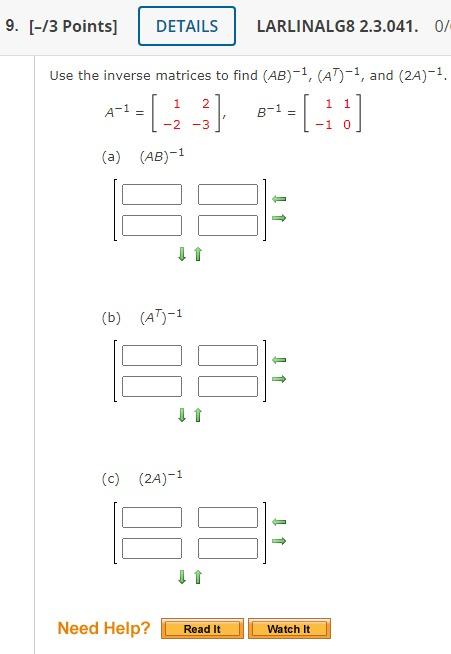 Solved 1. [-/1 Points) DETAILS LARLINALG8 2.1.006. 0/3 | Chegg.com Solved 1. [-/1 Points) DETAILS LARLINALG8 2.1.006. 0/3 | Chegg.com