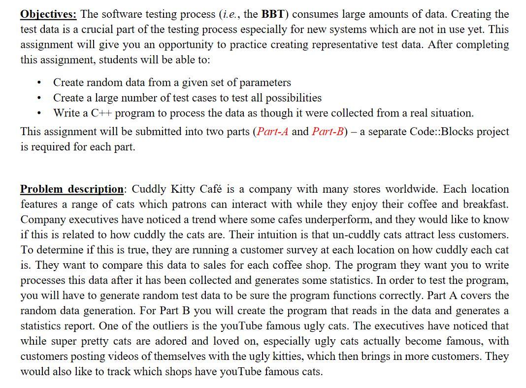 Solved Objectives: The software testing process (i.e., the | Chegg.com