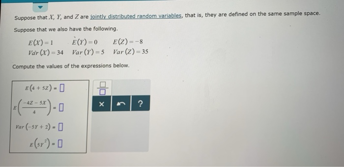 Solved Suppose That X Y And Z Are Jointly Distributed 5755