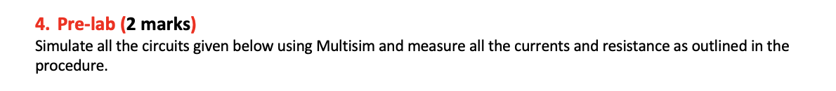 Solved 4. Pre-lab (2 marks) Simulate all the circuits given | Chegg.com