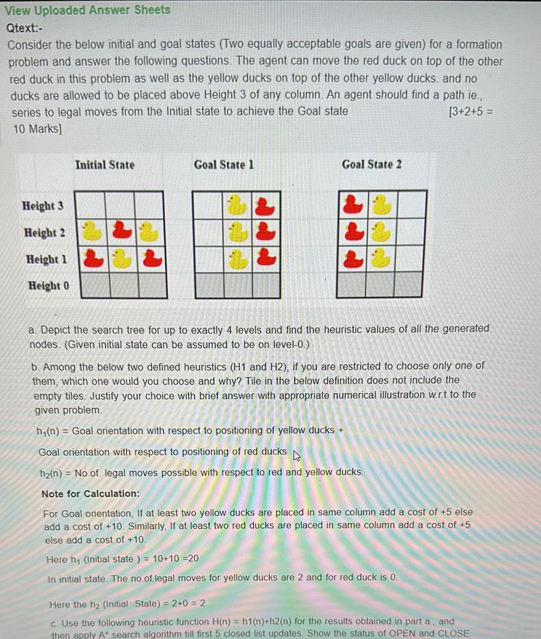 Solved View Uploaded Answer Sheets Qtext:- Consider the | Chegg.com