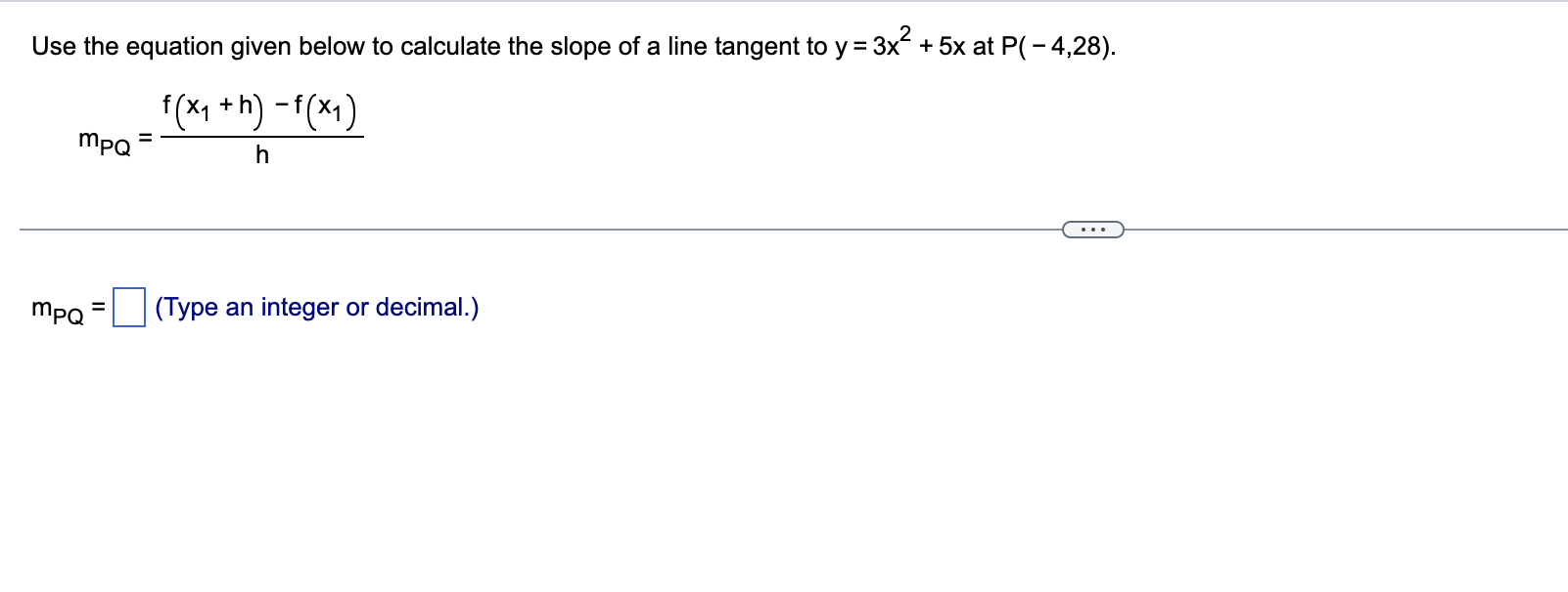 Solved Use the equation given below to calculate the slope | Chegg.com