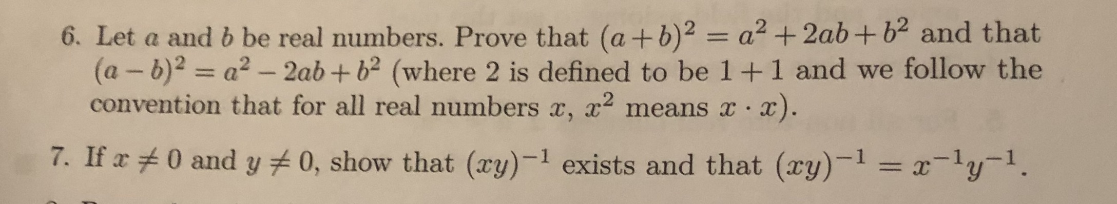 Solved 6. Let a and b be real numbers. Prove that | Chegg.com