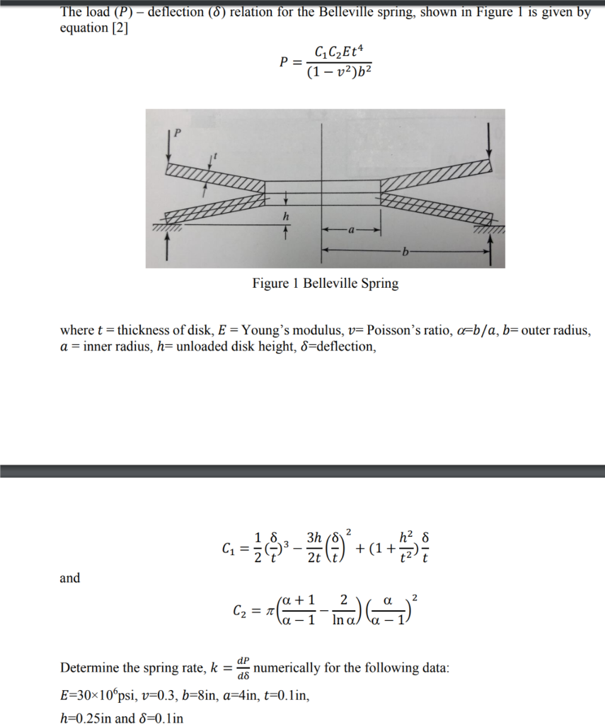 Solved The load (P)-deflection (δ) relation for the | Chegg.com