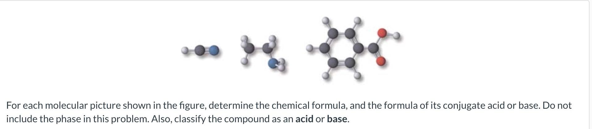 Solved For each molecular picture shown in the figure, | Chegg.com